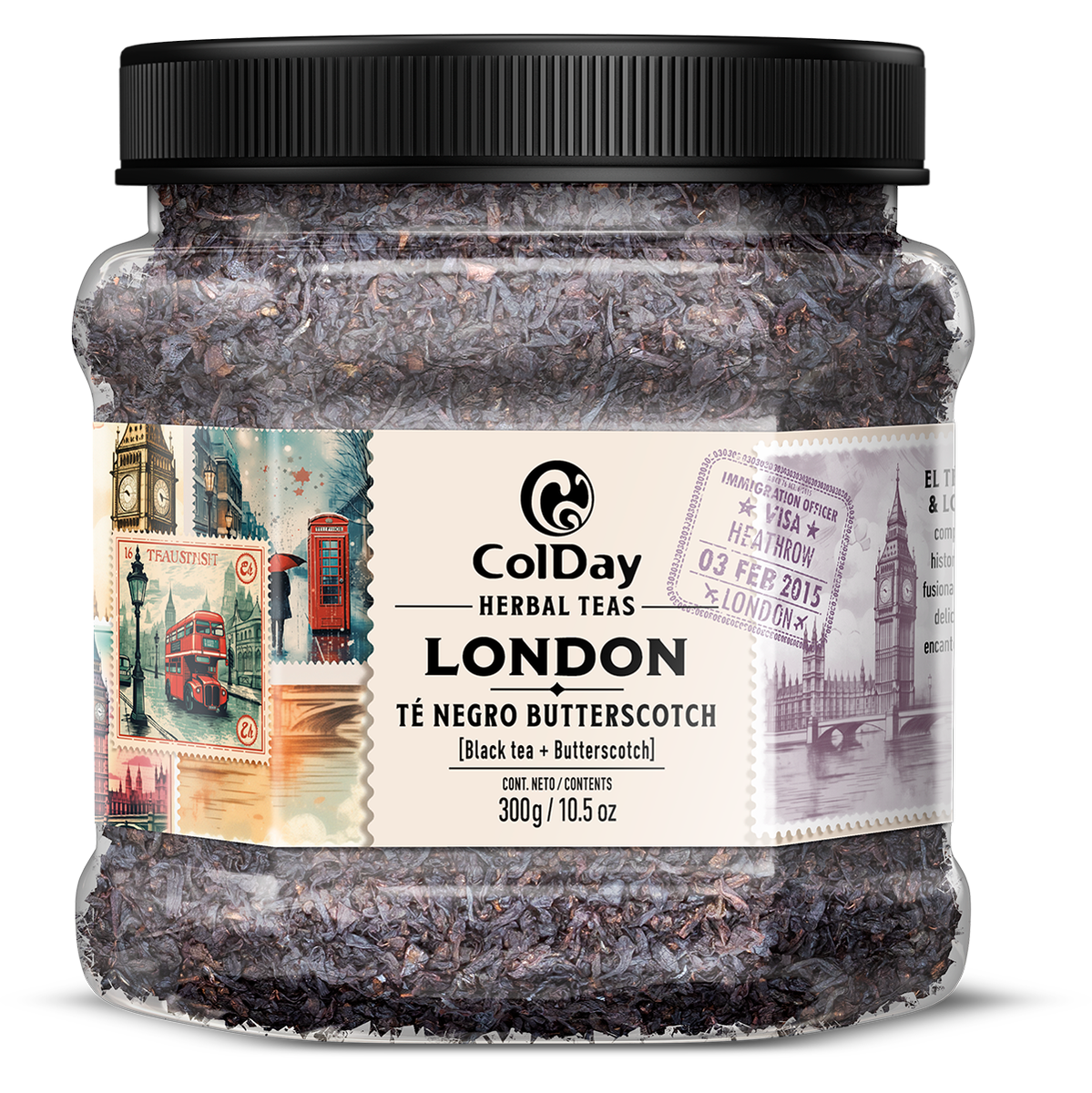 Té Herbal: LONDON – Té Negro + Butterscotch 300g – COLDAY
